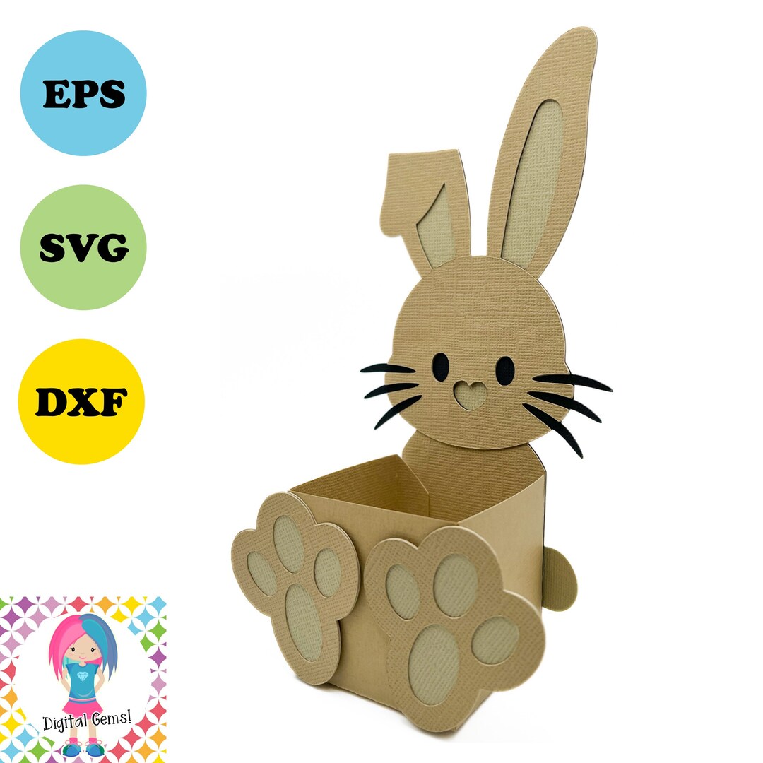 Rabbit Belly Box SVG | Paper Craft Design. Digital Download. Works With ...