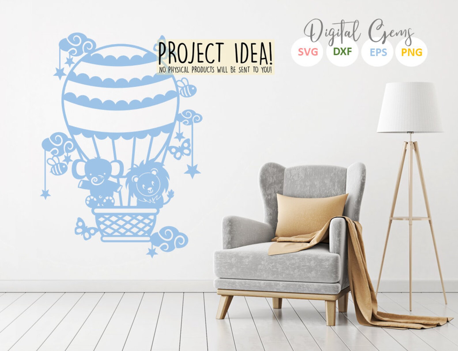 Hot Air Balloon Paper Cut Svg / Dxf / Eps / Files and Pdf / | Etsy
