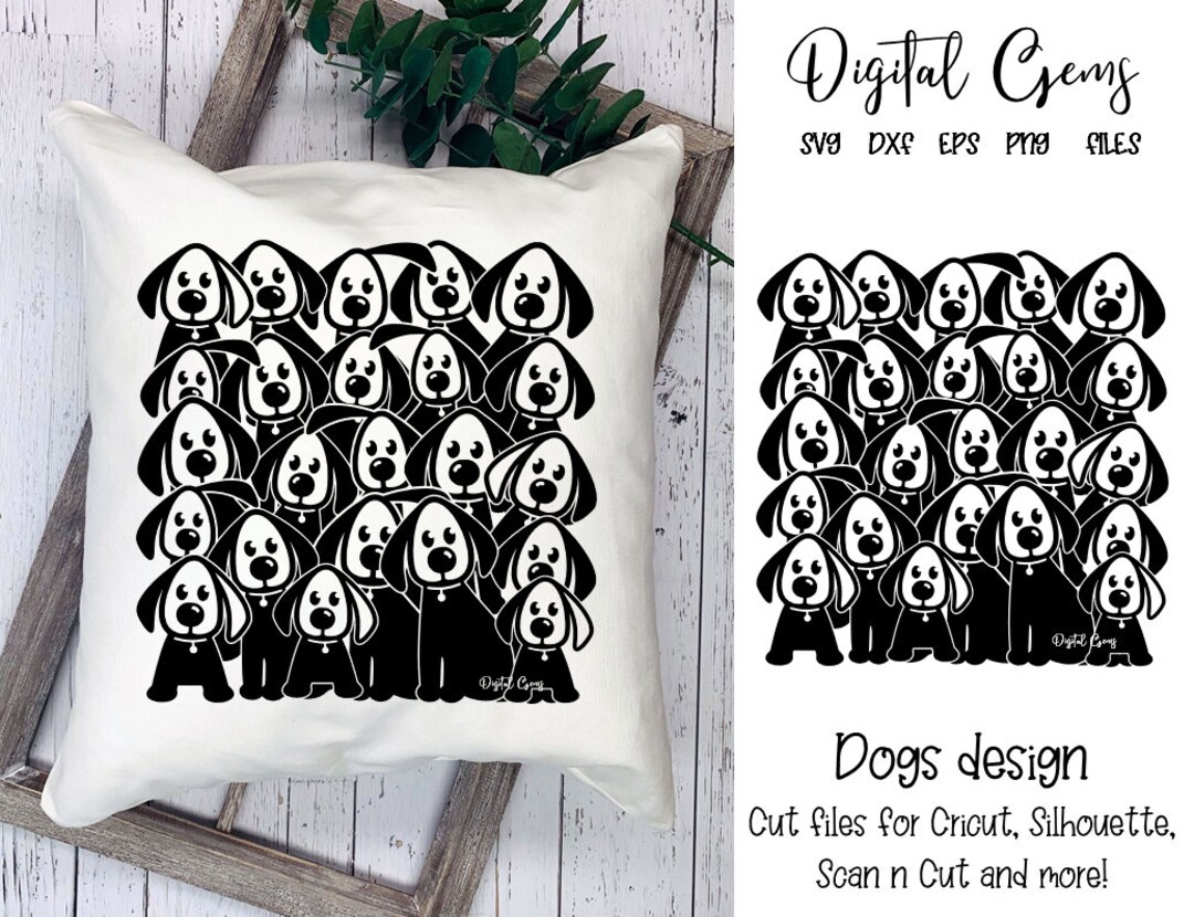 Dogs, Lots of Dogs Design Svg / Dxf / Eps / Png Files. Digital Download ...