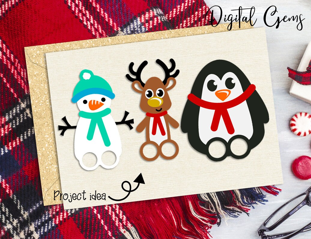 Finger Puppet / Bookmark Designs penguin Reindeer and - Etsy