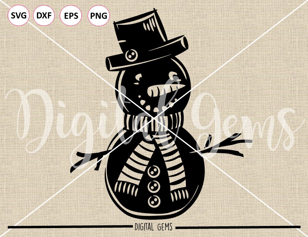Snowman, Snow Man Svg / Dxf / Eps / Png Files. Download. Compatible ...