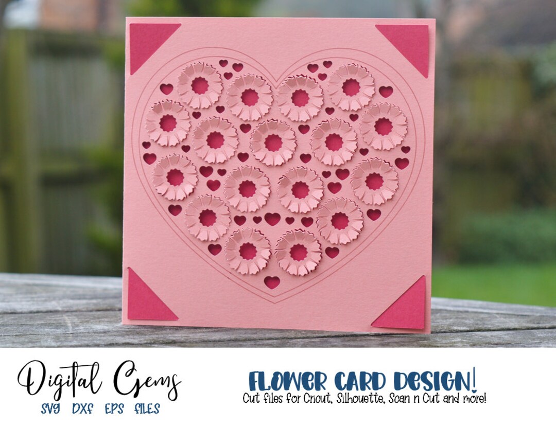 Flower Pop Out Card Design. Svg / Dxf / Eps Files. Digital Download ...