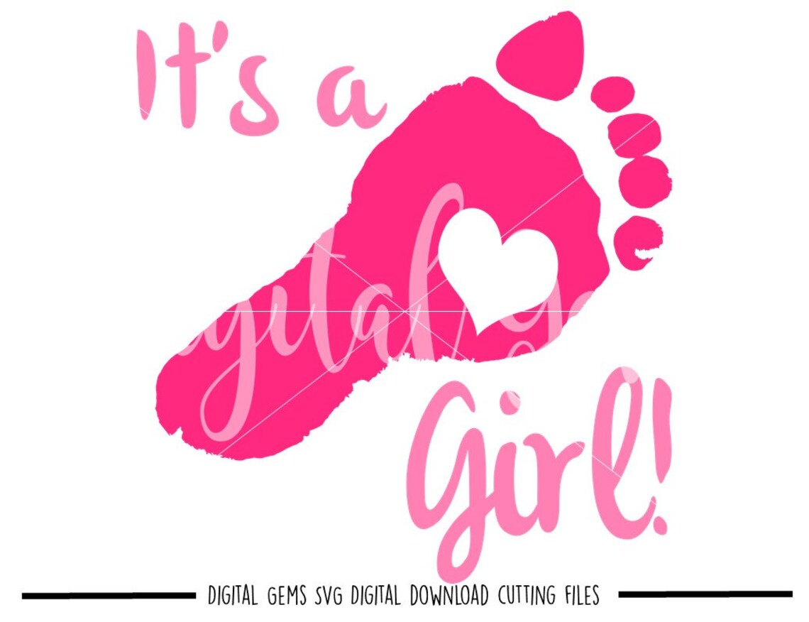 Girl Foot Print Svg / Dxf / Eps / Png Files. Digital Download ...