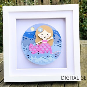 Mermaid Shadow Box SVG | Digital Download. Works With Cricut Joy ...