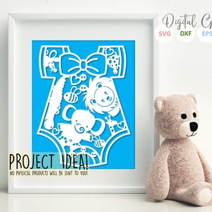 Baby Grow Paper Cut Svg / Dxf / Eps / Files and Pdf / Png Printable ...
