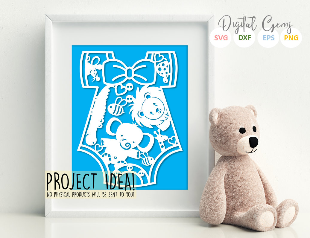 Baby Grow Paper Cut Svg / Dxf / Eps / Files and Pdf / Png | Etsy