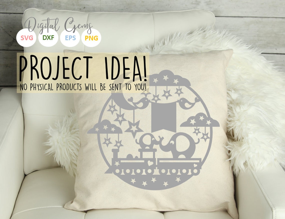 Elephant Train Paper Cut Svg / Dxf / Eps / Files and Pdf / Png ...