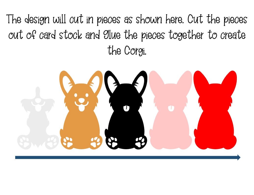 Corgi Dog Design Svg / Dxf / Eps / Png Files. Digital - Etsy
