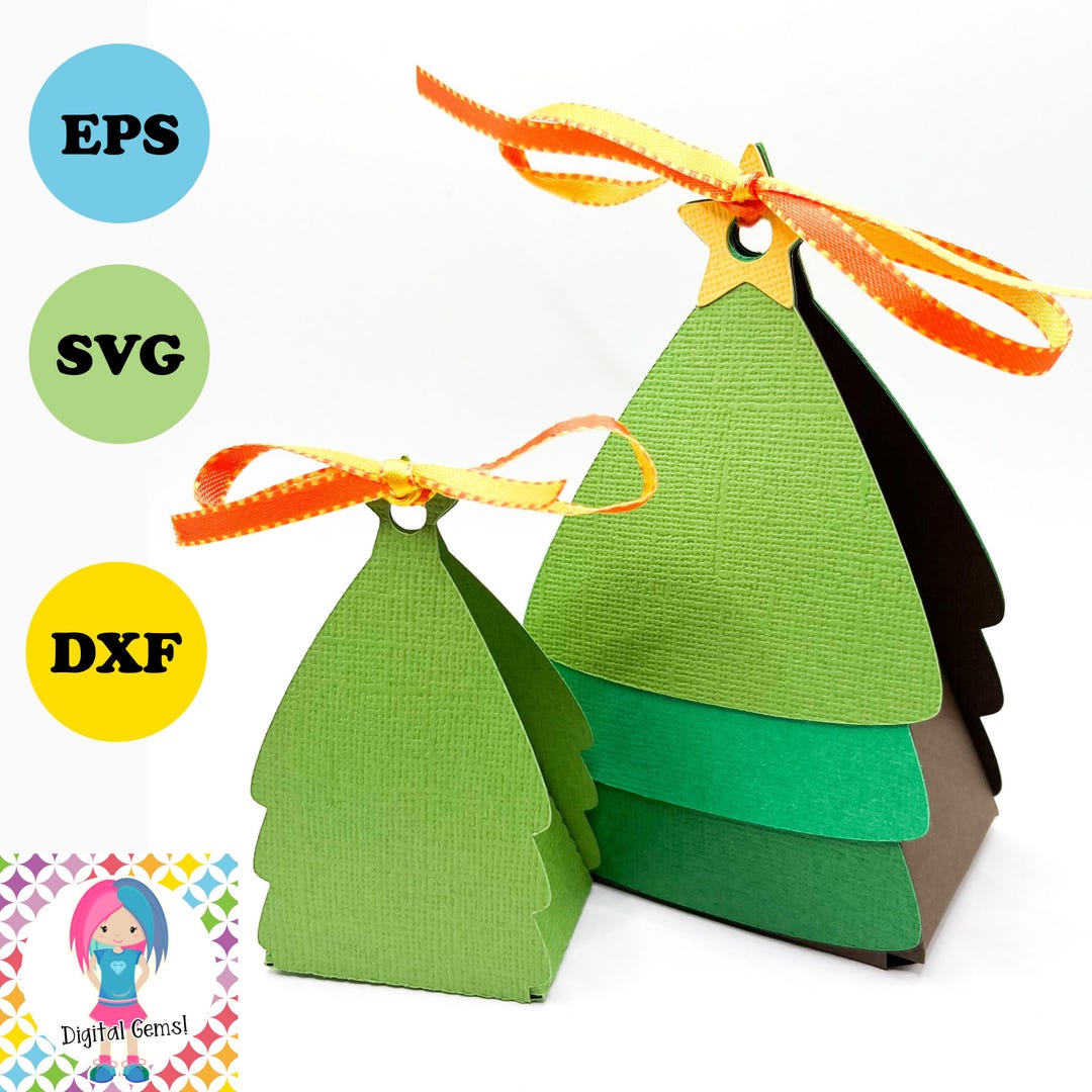 Christmas Tree Treat Box SVG | Paper Craft Design. Digital Download ...