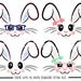 Bunny Rabbit Faces, Easter Svg / Dxf / Eps / Png Files. Download ...