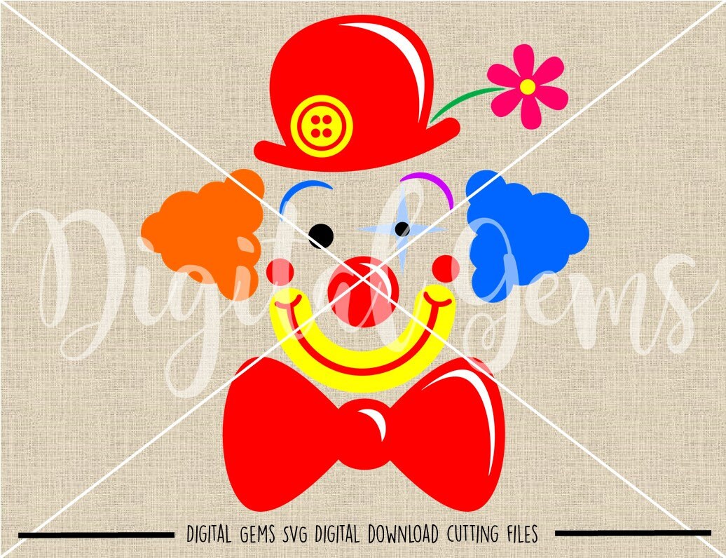 Clown Svg / Dxf / Eps / Png Files. Digital Download. - Etsy