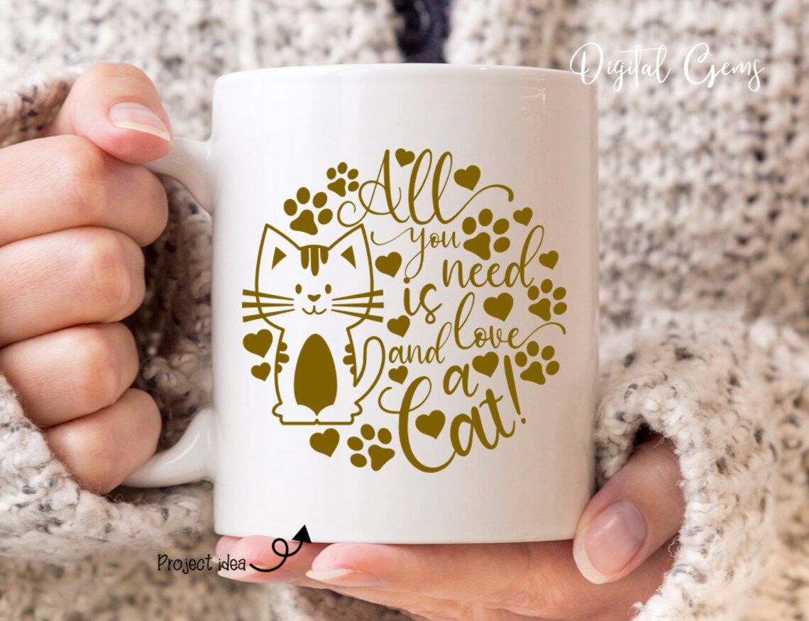 Cat Design. Svg / Dxf / Eps / Png Files. Digital Download. - Etsy