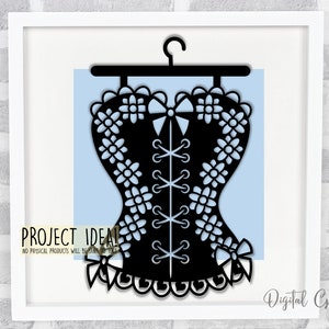 Corset, Burlesque Paper Cut Design. Svg / Dxf / Eps / Png Files and Pdf ...