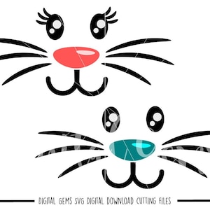 Bunny Rabbit Face Easter Svg / Dxf / Eps Files. Digital Download ...