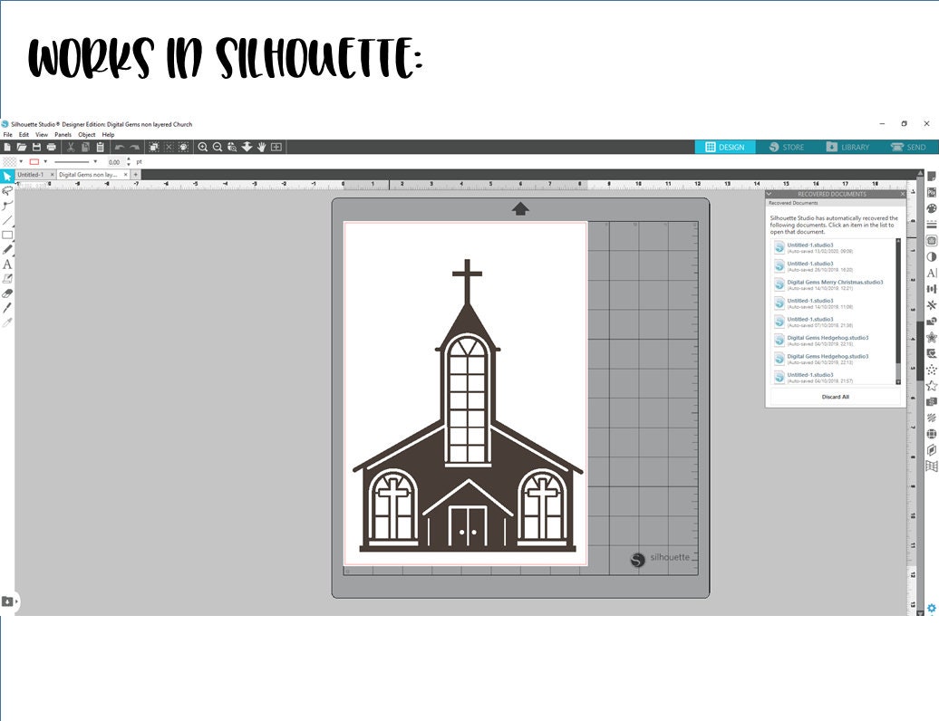 Church Designs, Svg / Dxf / Eps / Png Files. Digital Download ...