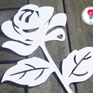 Rose Paper Cut Svg / Dxf / Eps / Files and Pdf / Png Printable ...