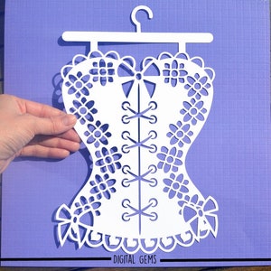 Corset, Burlesque Paper Cut Design. Svg / Dxf / Eps / Png Files and Pdf ...