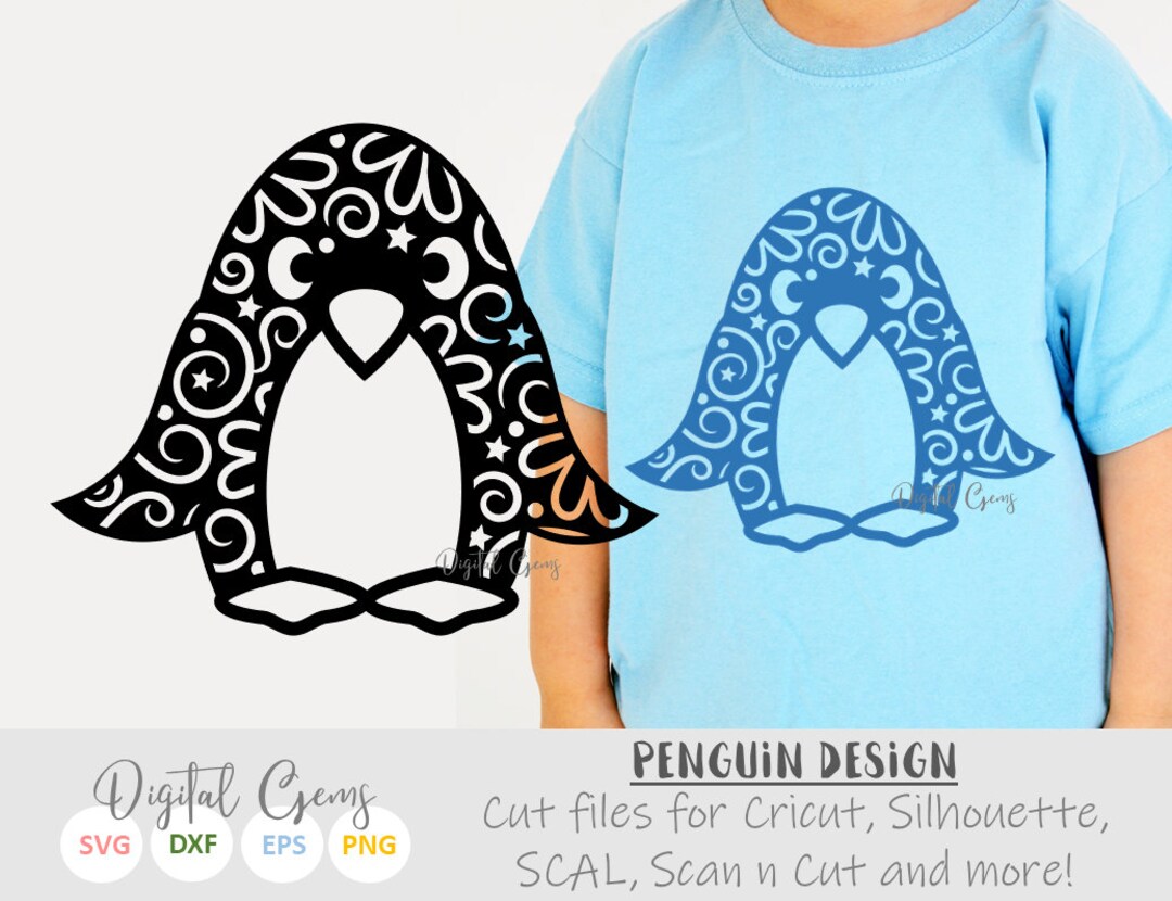 Penguin Paper Cut Svg / Dxf / Eps / Files and Pdf / Png Printable ...
