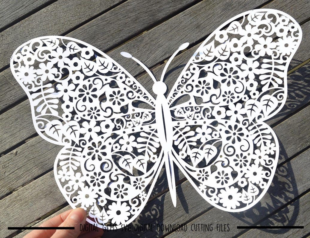 Butterfly Paper Cut Svg / Dxf / Eps Files and Pdf / Png | Etsy