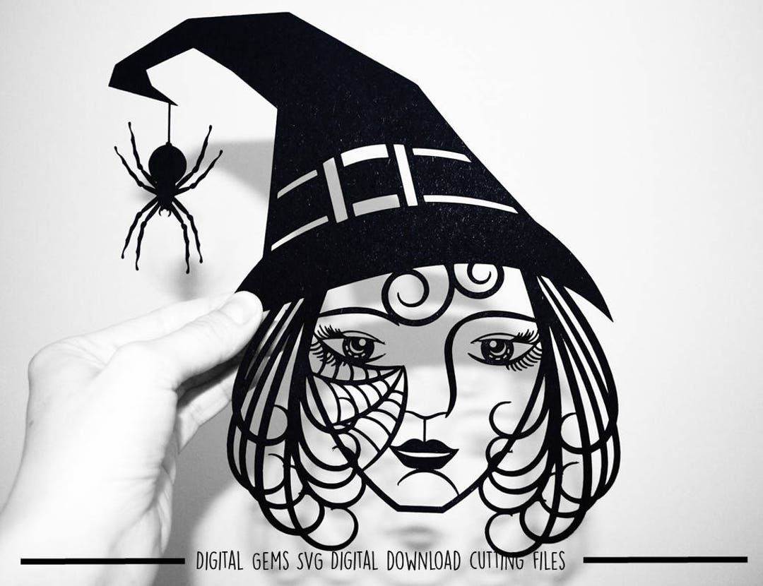 Witch Paper Cut Svg / Dxf / Eps Files and Pdf / Png Printable Templates ...