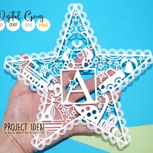 Alphabet, Kids Star Paper Cut Bundle Svg / Dxf / Eps / Png Files and ...
