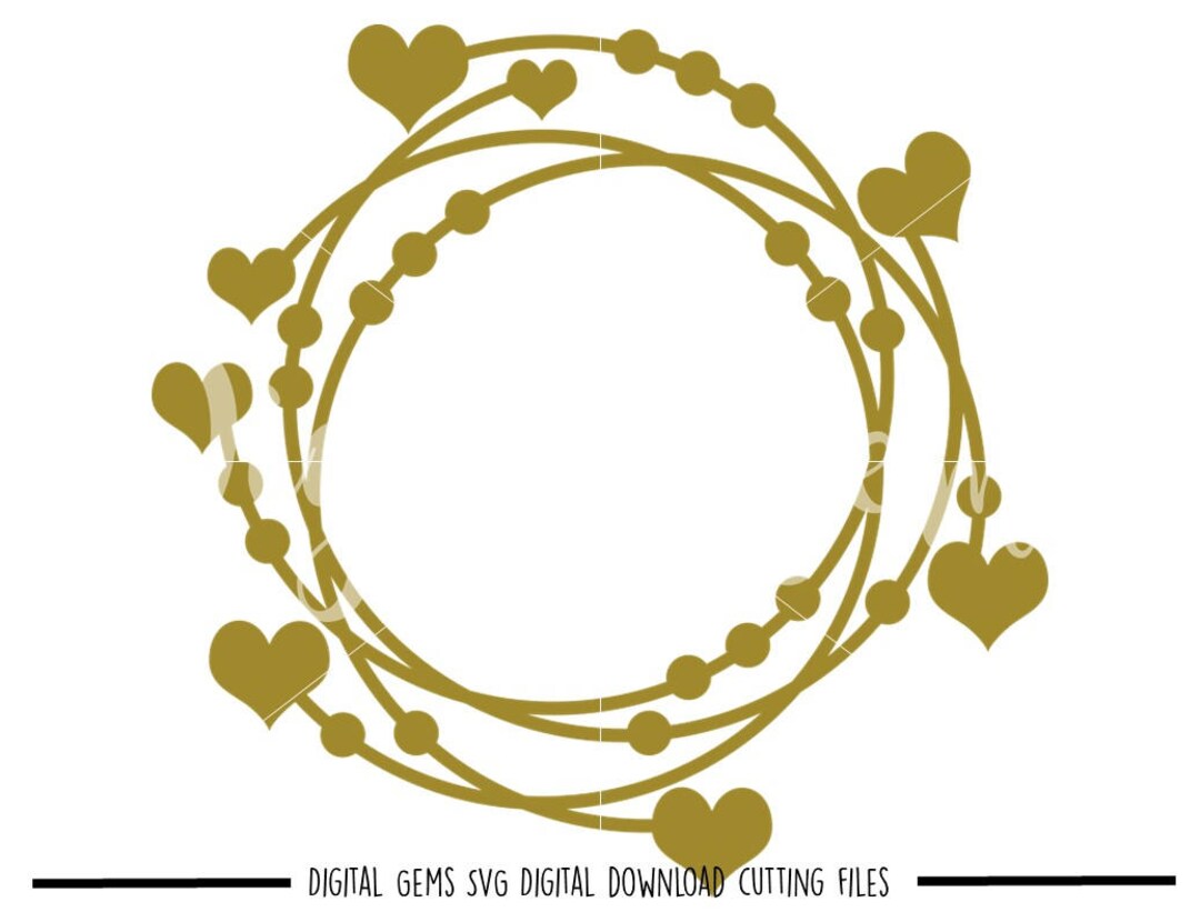 Heart Frame Svg / Dxf / Eps / Png Files. Download. Compatible With ...