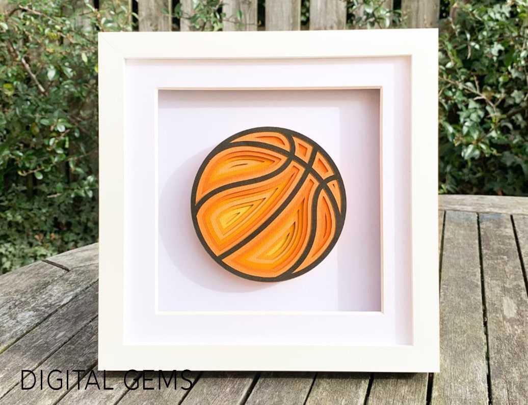 Basketball Shadow Box SVG | Digital Download. Works With Cricut Joy ...