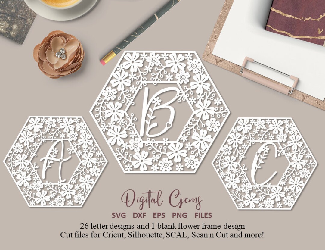 Alphabet Paper Cut Design Bundle Svg / Dxf / Eps / Png Files and Pdf ...