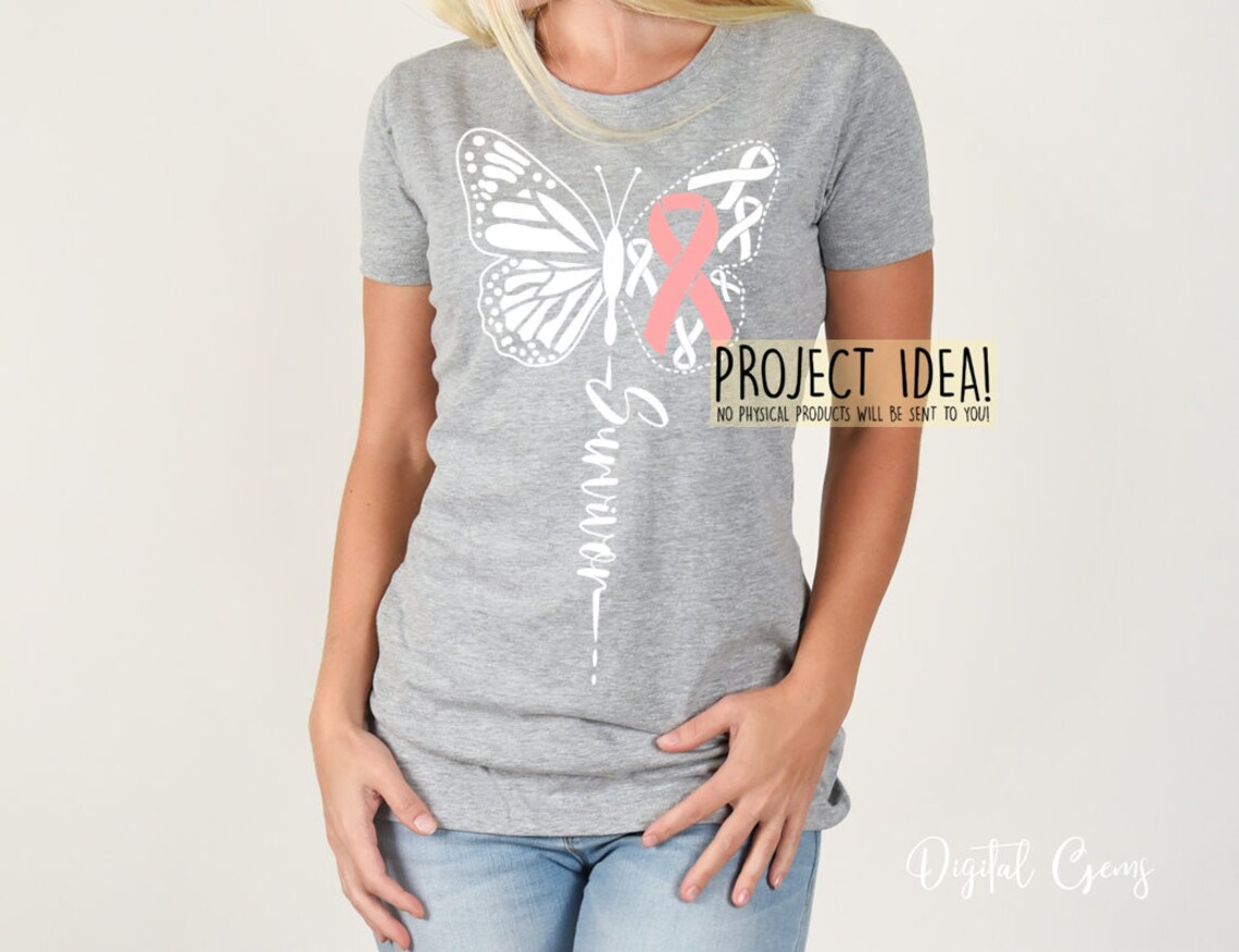 Breast Cancer Survivor Butterfly Svg / Dxf / Eps / Png Files. | Etsy UK