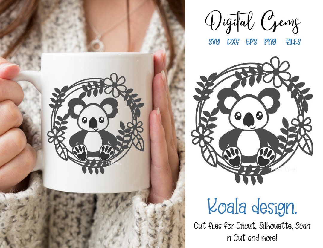 Koala Svg / Dxf / Eps / Png Files. Digital Download. Compatible With ...