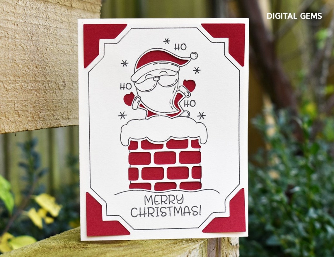 Christmas, Santa Insert Card Design. Digital Download, Cricut Joy ...