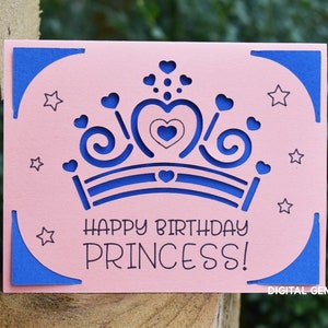 Princess Card Designs! Svg / Dxf / Eps Files. Digital Download. for ...
