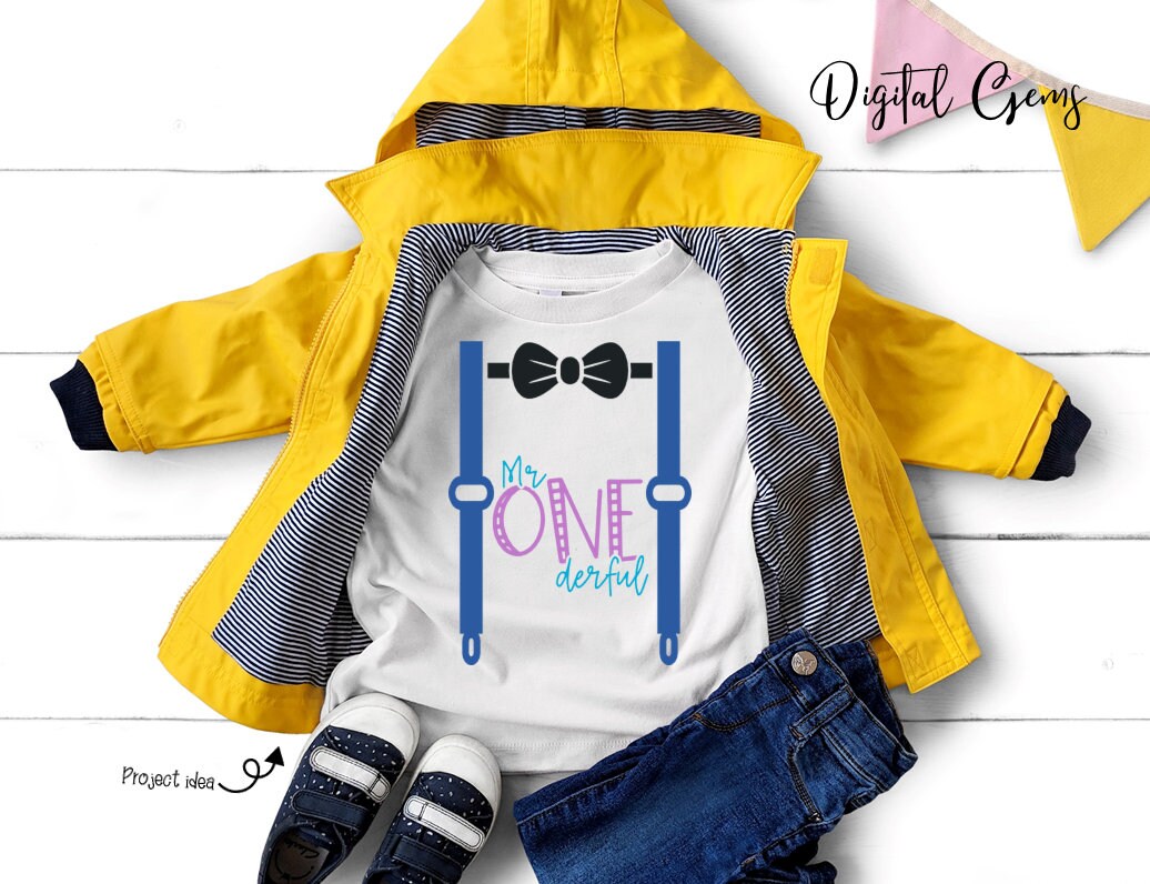 Mr ONE Derful Design Svg / Dxf / Eps / Png Files. Digital Download ...