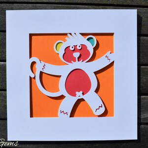 Monkey Layered SVG Cutting File for Cricut Design Space / Silhouette ...