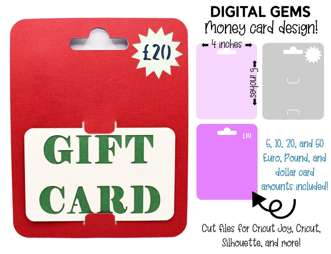 Gift Card SVG | Blank Design. Digital Download. Works With Cricut Joy ...