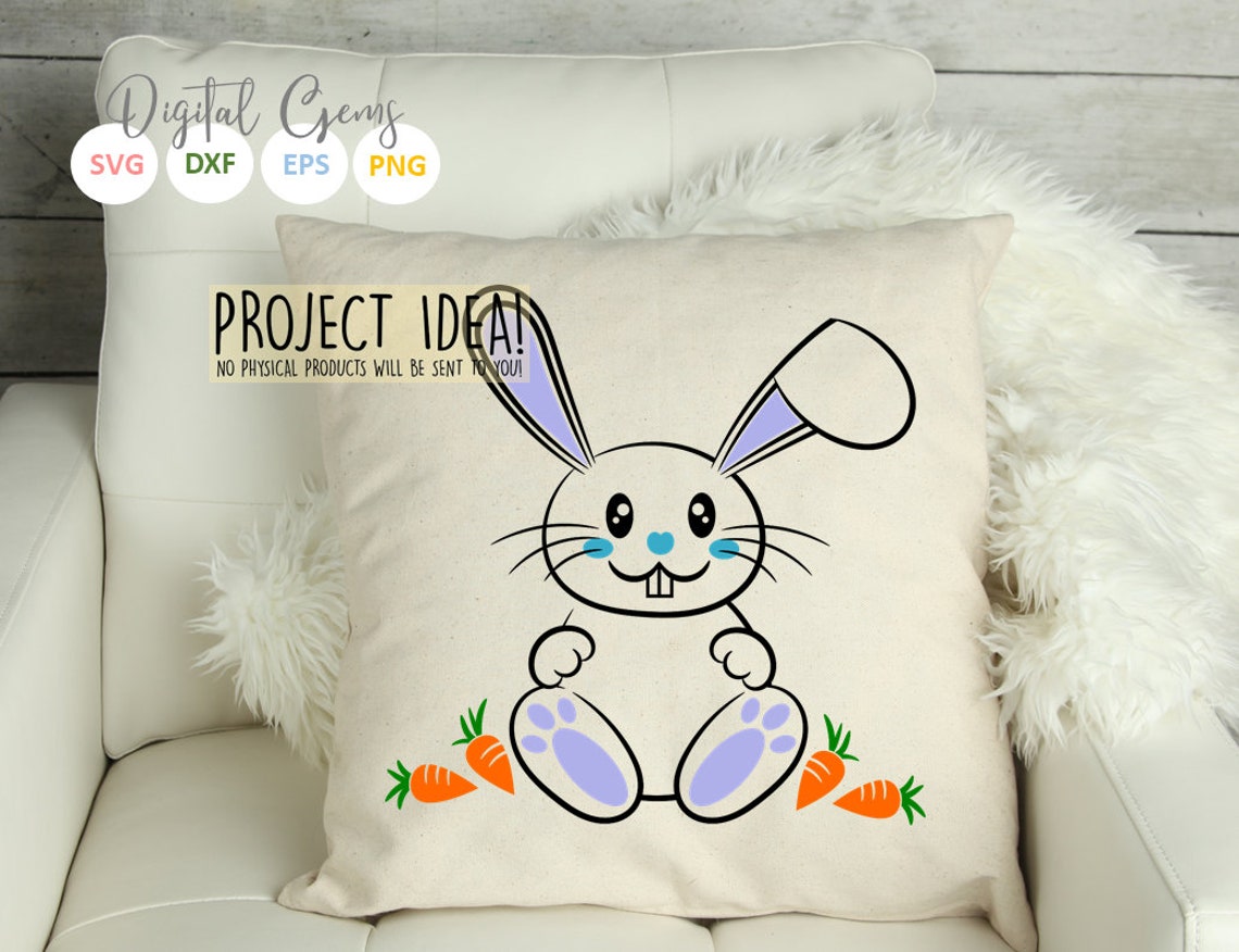 Bunny Rabbits Easter Svg / Dxf / Eps / Png Files. Download. | Etsy