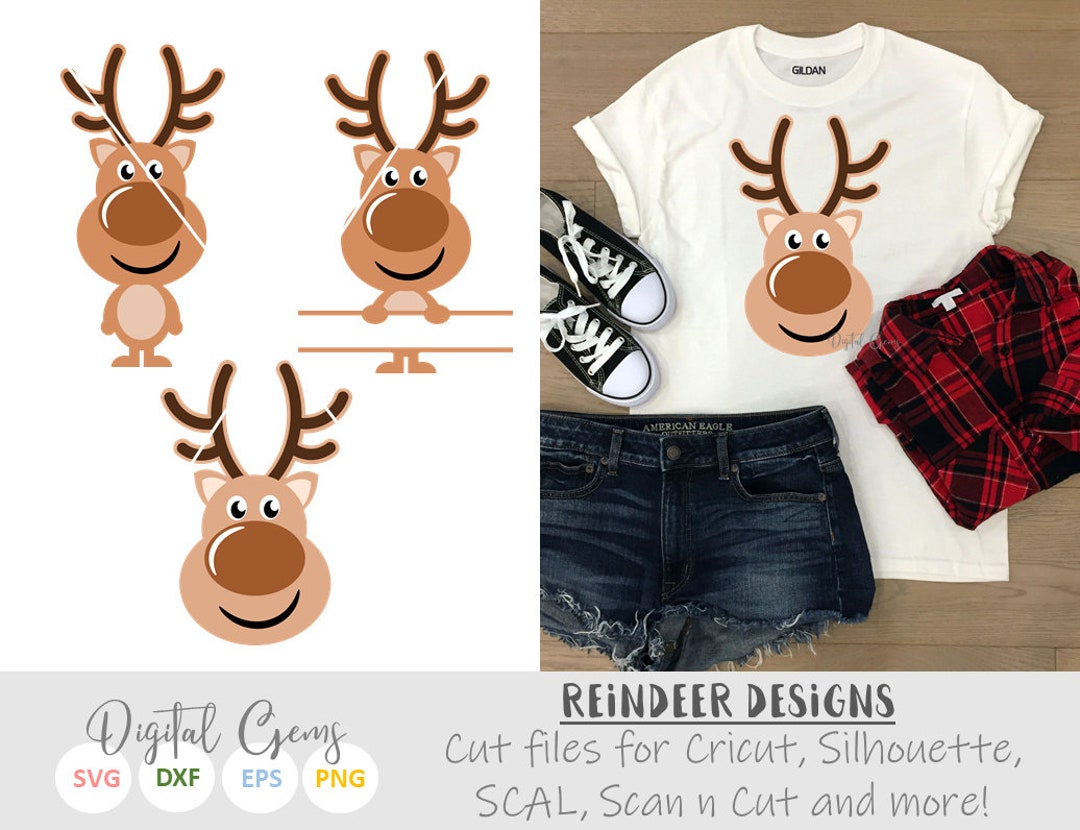 Reindeer Svg / Dxf / Eps / Png Files. Digital Download. Compatible With ...
