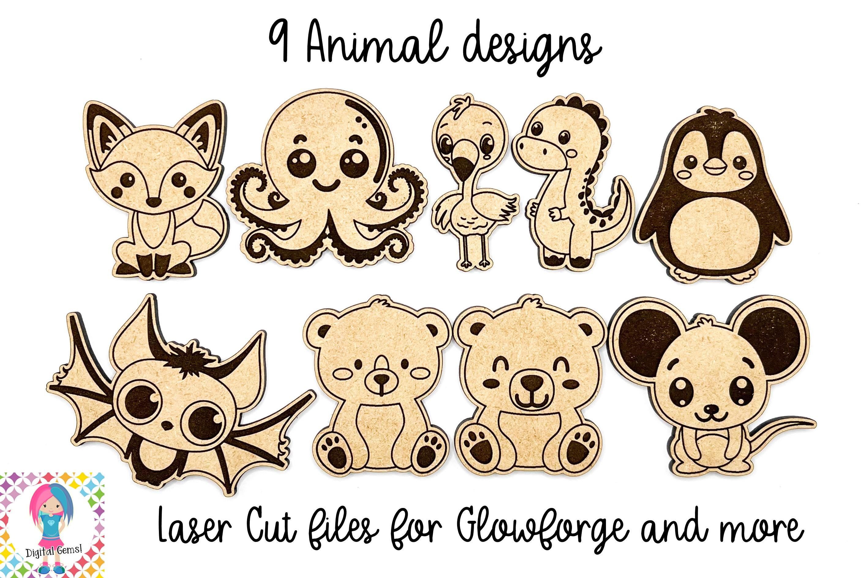Cute Animal Laser Cut Designs - 9 Svg, Dxf, Eps, Png Files - Perfect ...