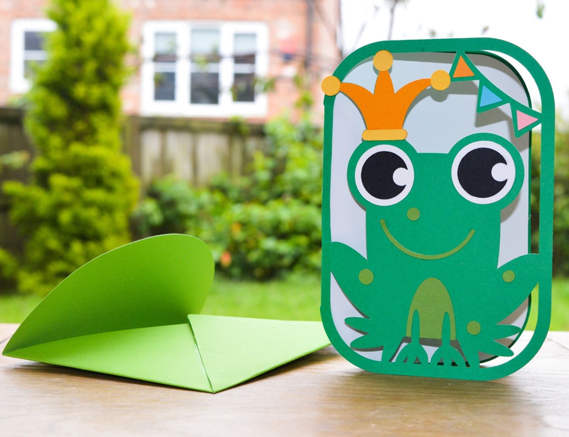 Birthday Card, Kids, Frog Design Svg / Dxf / Eps Files. Digital ...