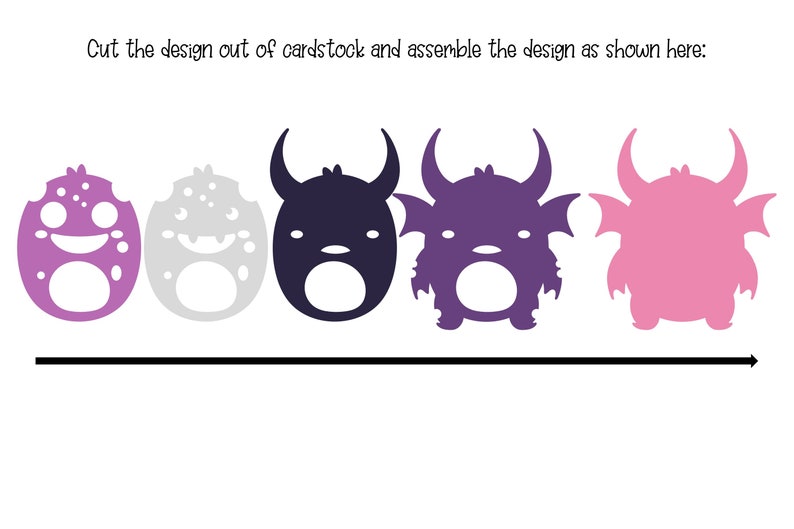 Monster SVG File: Paper Craft Design (digital Download) - Etsy