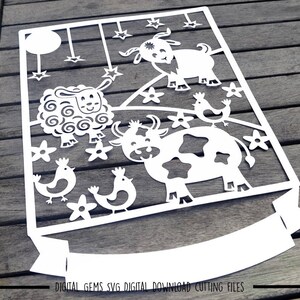 Farm Paper Cut Svg / Dxf / Eps Files and Pdf / Png Printable Templates ...