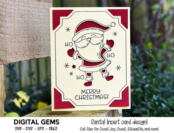 Christmas Santa Insert Card Design. Digital Download Cricut - Etsy