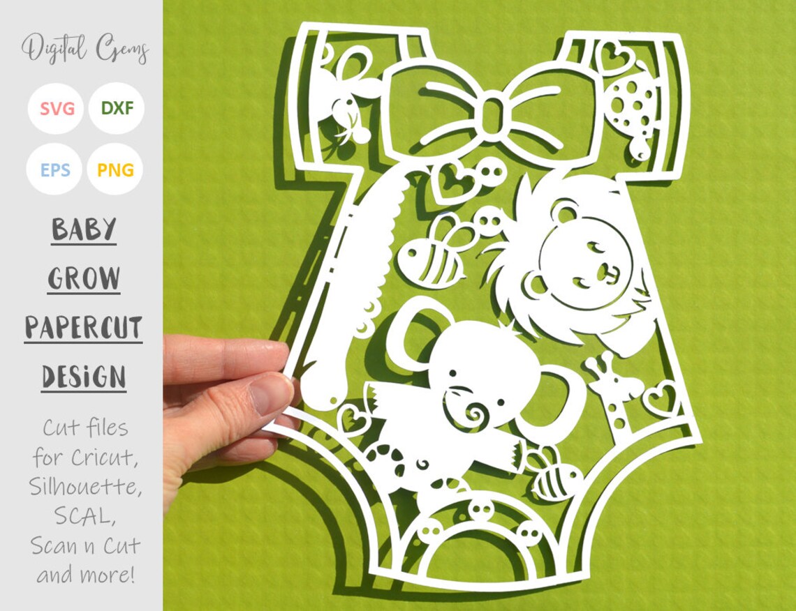 Baby Grow Paper Cut Svg / Dxf / Eps / Files and Pdf / Png | Etsy