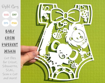 Baby Girl Dress Paper Cut Svg / Dxf / Eps / Files and Pdf / | Etsy
