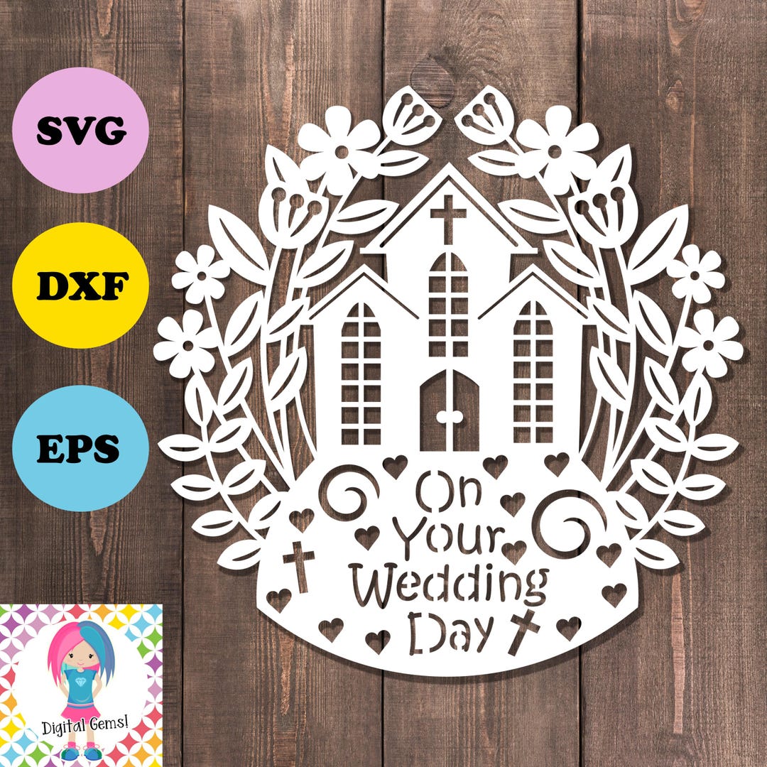 Wedding Paper Cut Design Svg / Dxf / Eps Files and Pdf / Png Templates ...