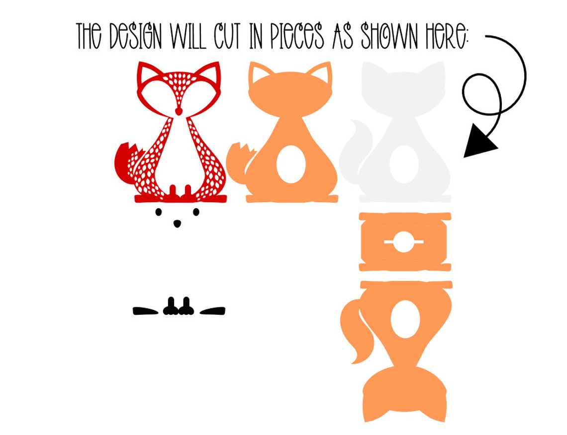 Fox Egg Holder Design Easter Svg / Dxf / Eps Files. Digital | Etsy