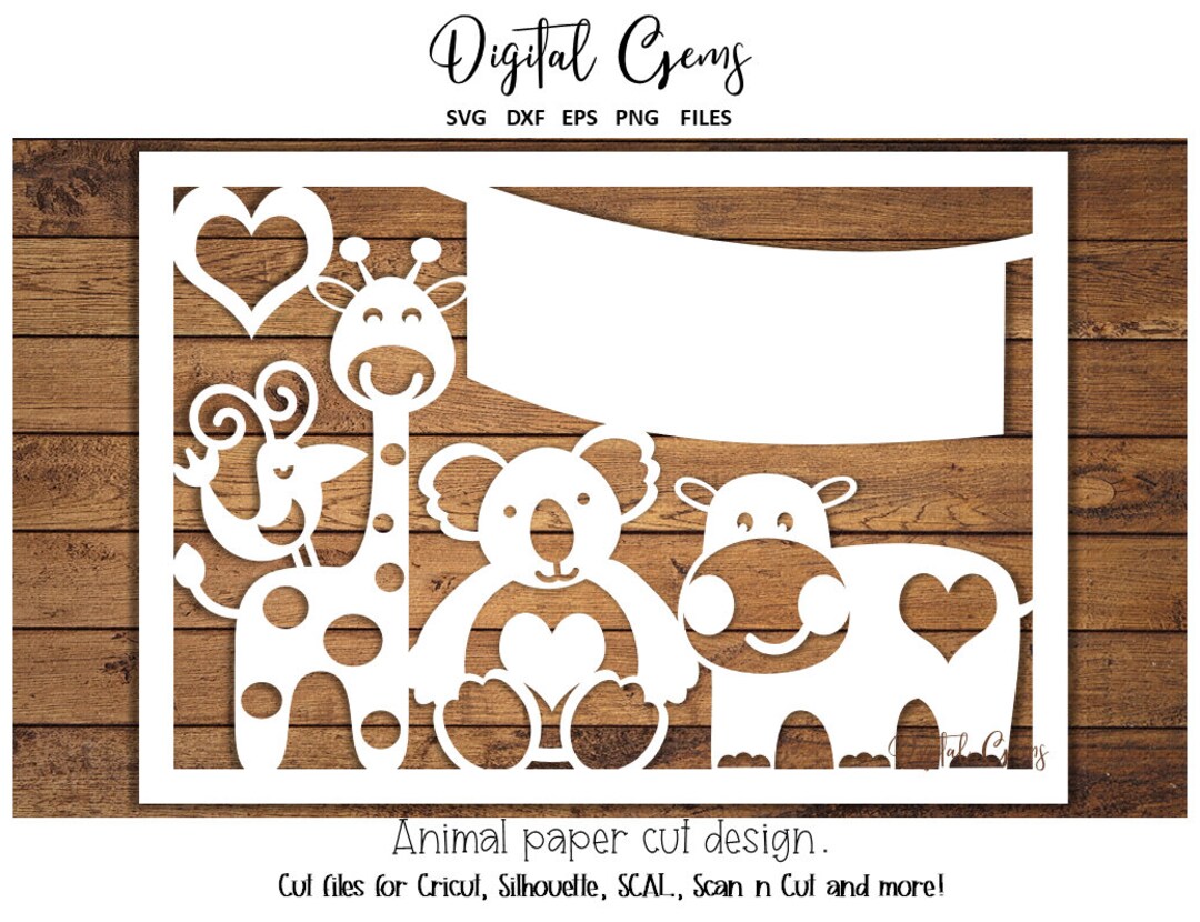 Animal Paper Cut Design. Svg / Dxf / Eps / Png Files and Pdf / Png ...