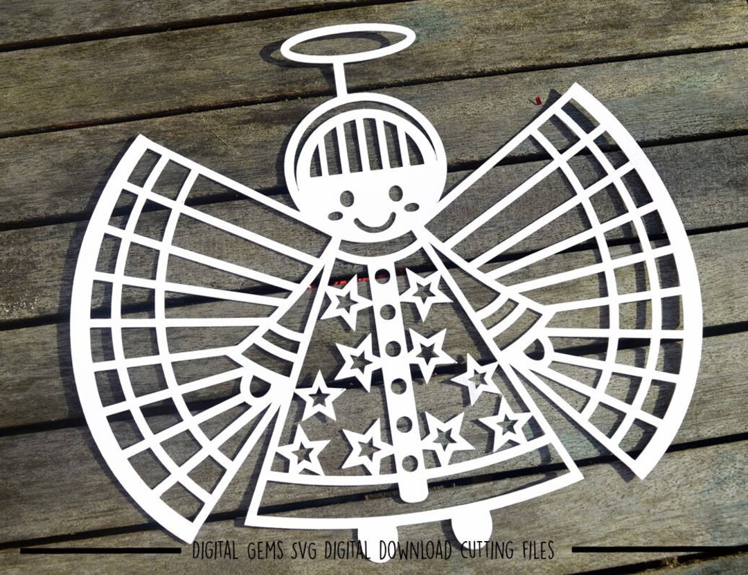 Angel Paper Cut Svg / Dxf / Eps / Files and Pdf / Png Printable ...