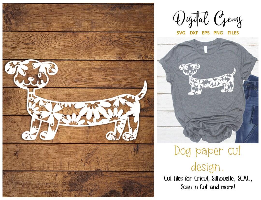 Dog Paper Cut Svg / Dxf / Eps / Files, and Pdf / Png Printable ...