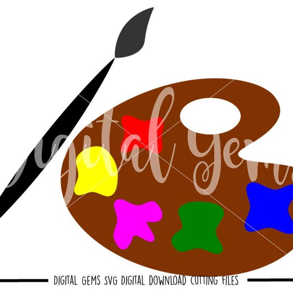 Paint Pallet Svg - Etsy